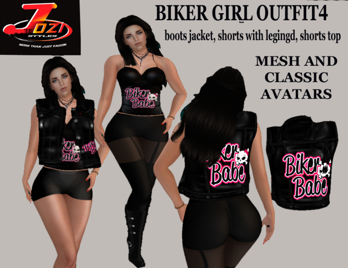 Second Life Marketplace Biker Babe 4